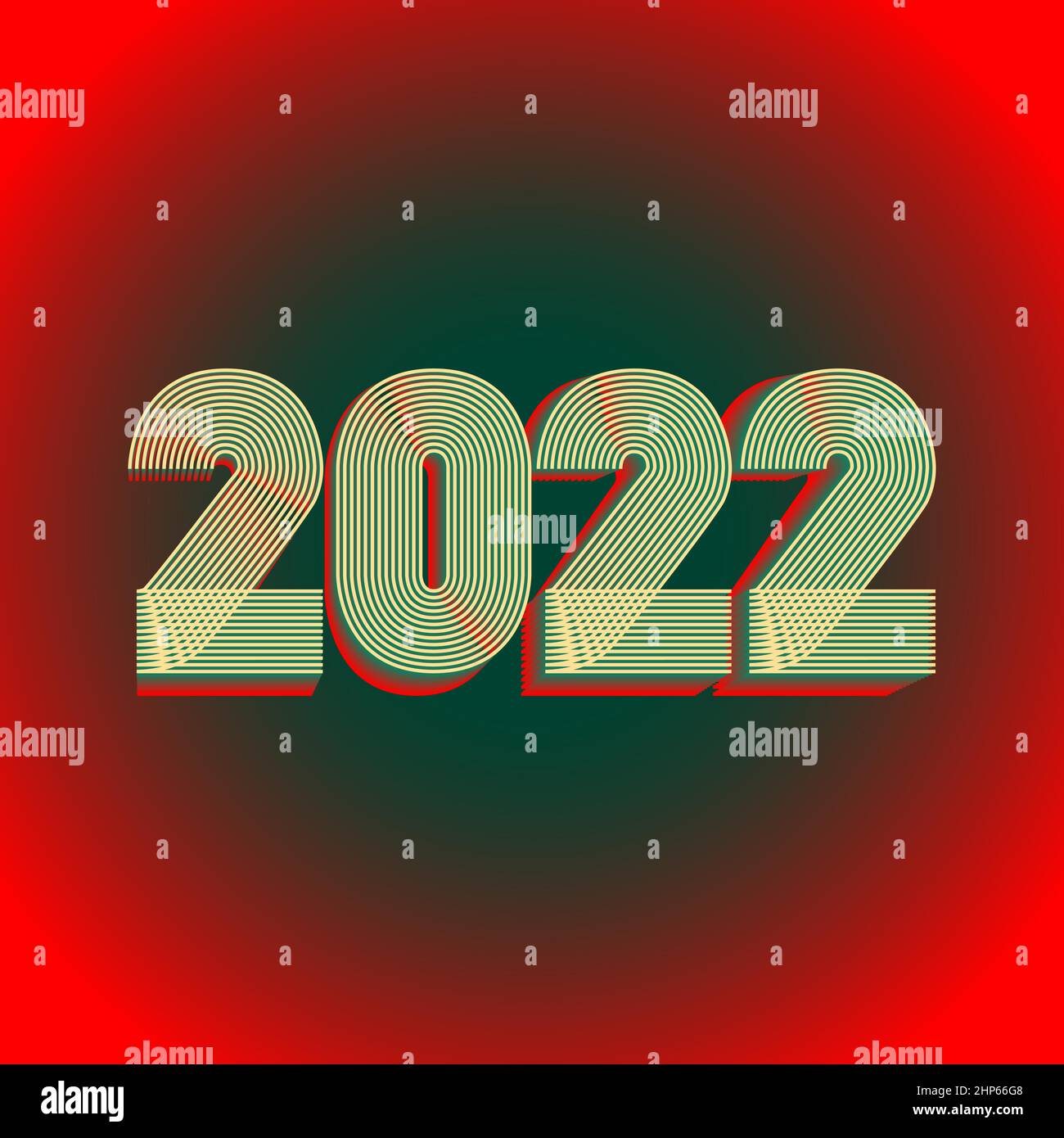 2022 Happy New Year. Minimalist abstract geometric cover design ...