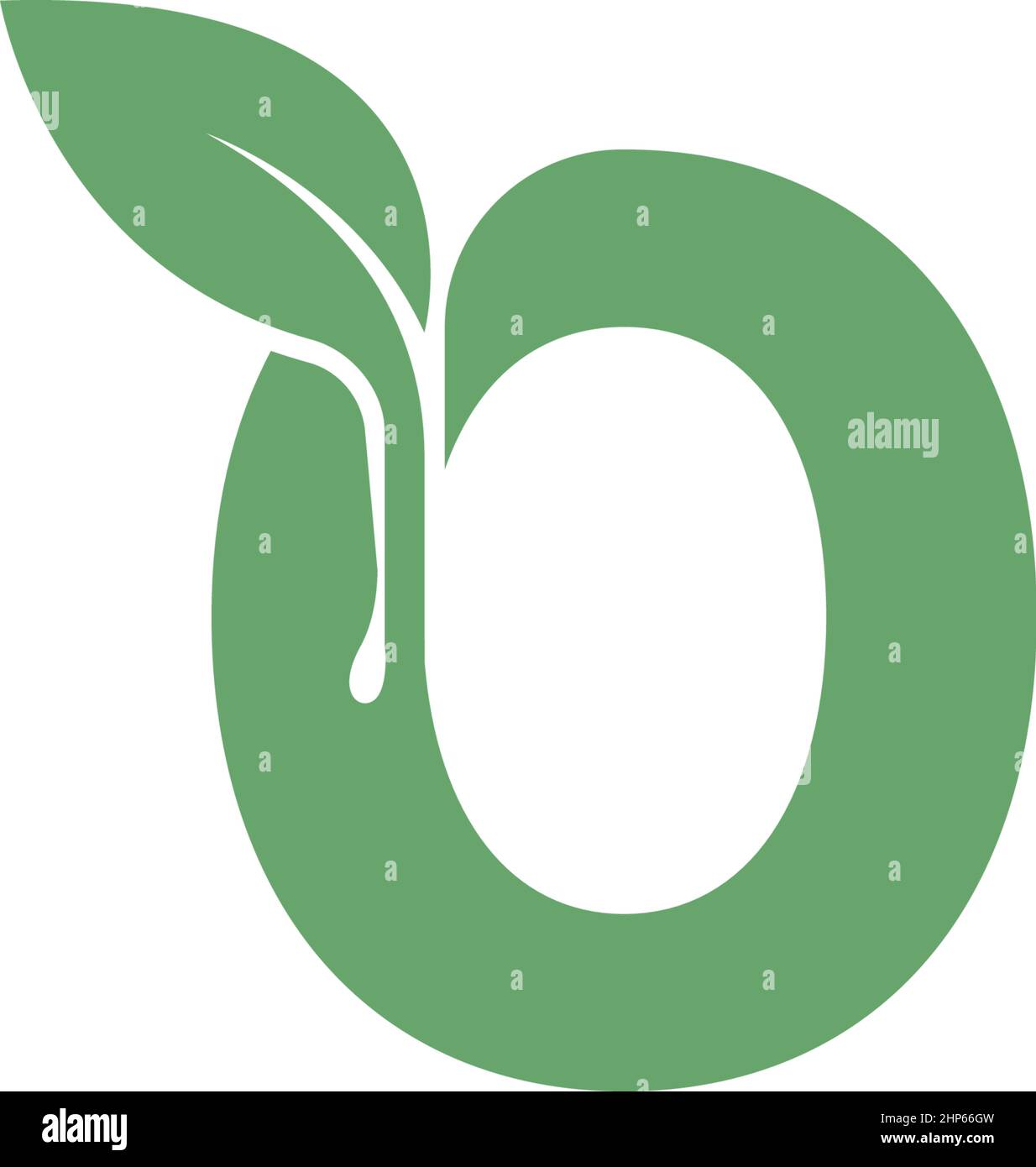 Letter O icon leaf design concept template Stock Vector Image & Art - Alamy