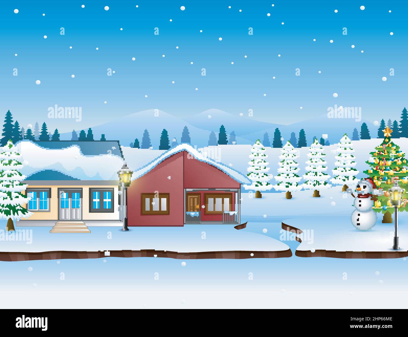 Beautiful alpine view Stock Vector Images - Alamy