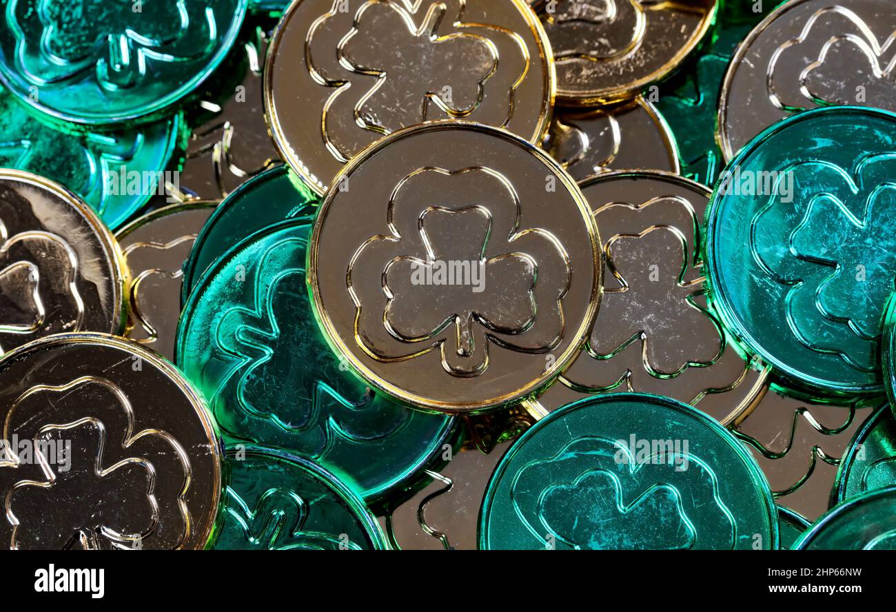 Good luck coins for Saint Patrick day in filled frame format for the ...