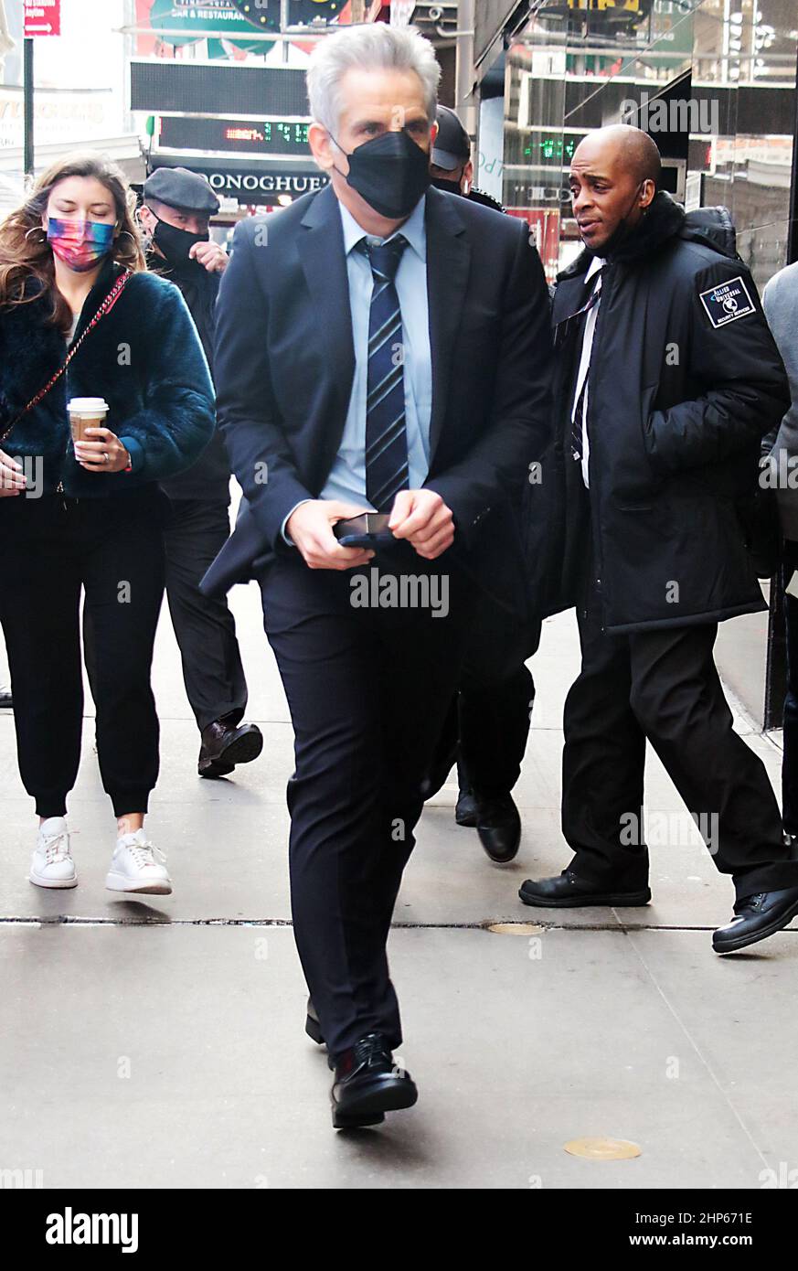 New York, NY, USA. 18th Feb, 2022. Ben Stiller seen arriving at ABC's ...
