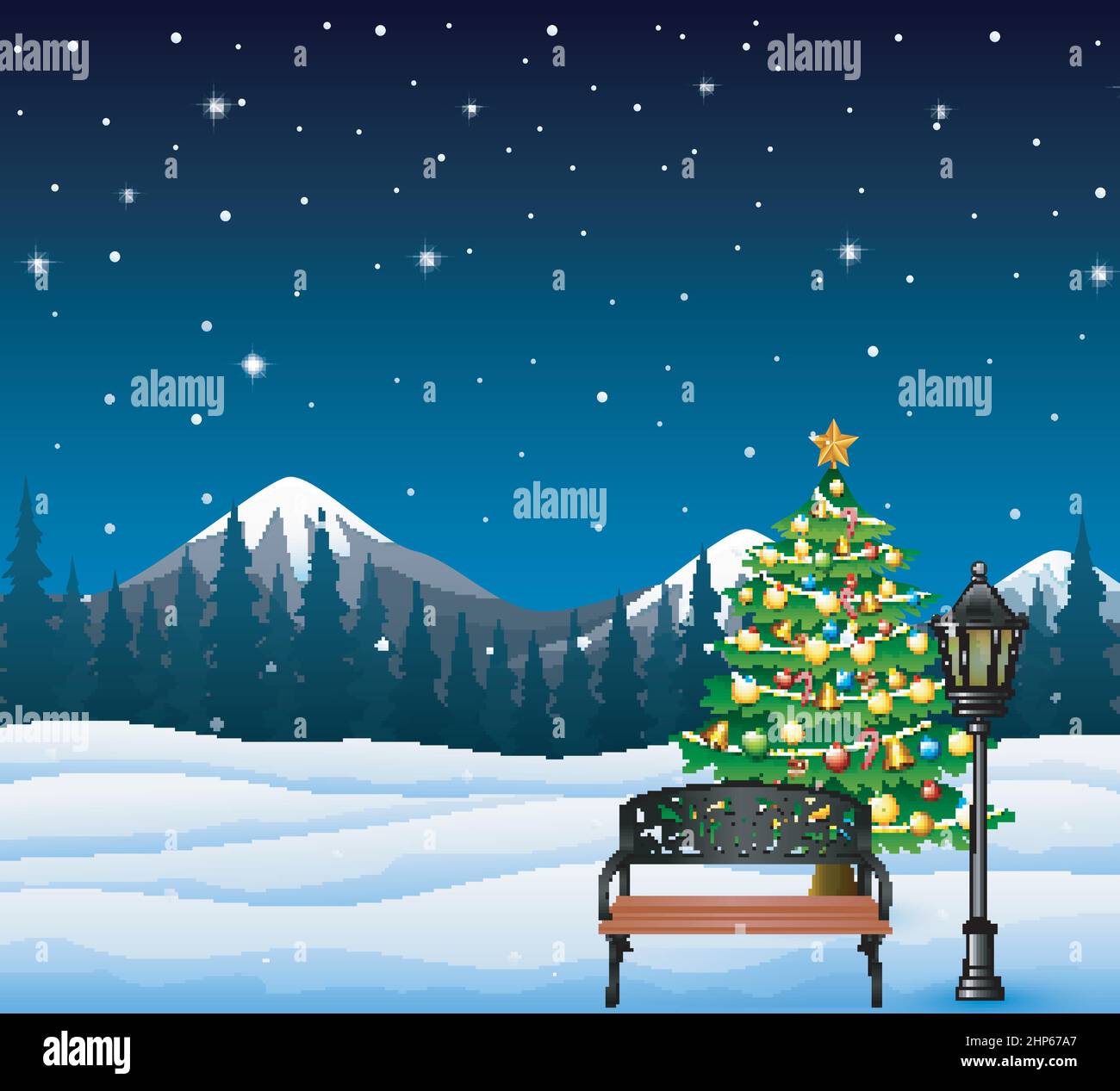Decorated bench Stock Vector Images - Alamy