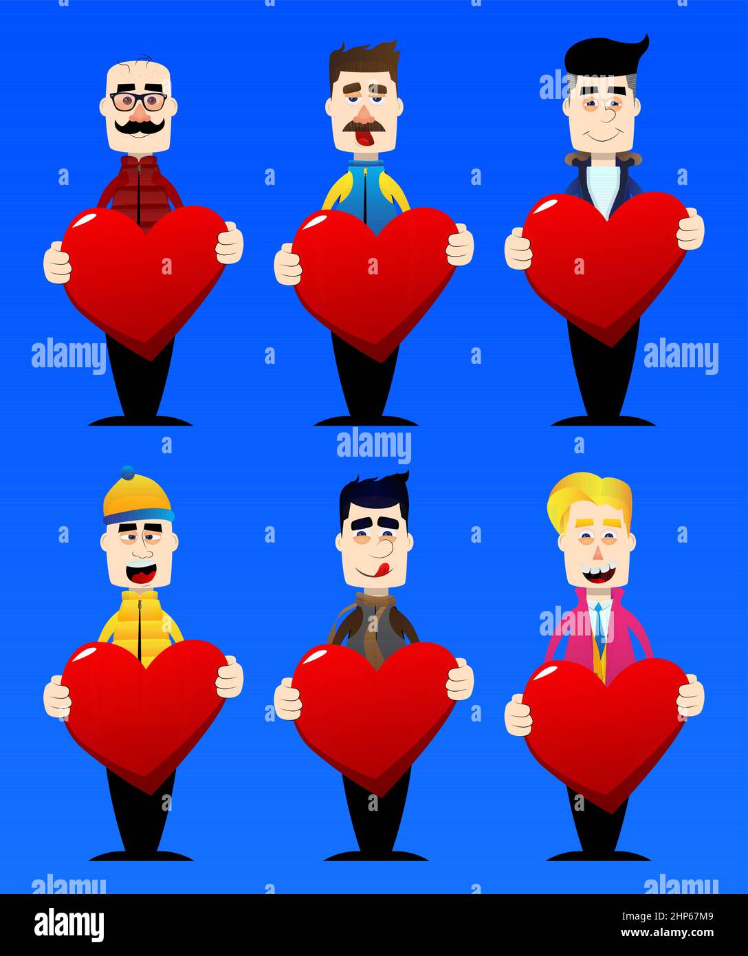 Cartoon man heart hi-res stock photography and images - Alamy