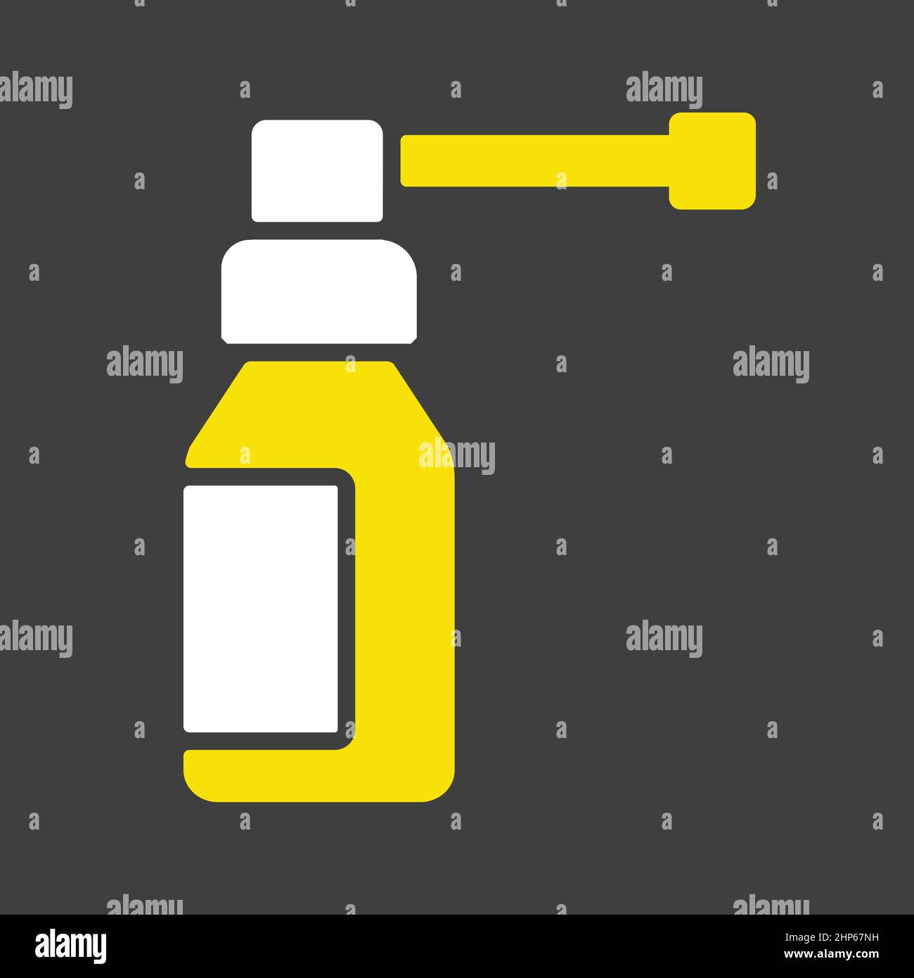 Medical spray vector icon on dark background. Medical sign Stock Vector ...