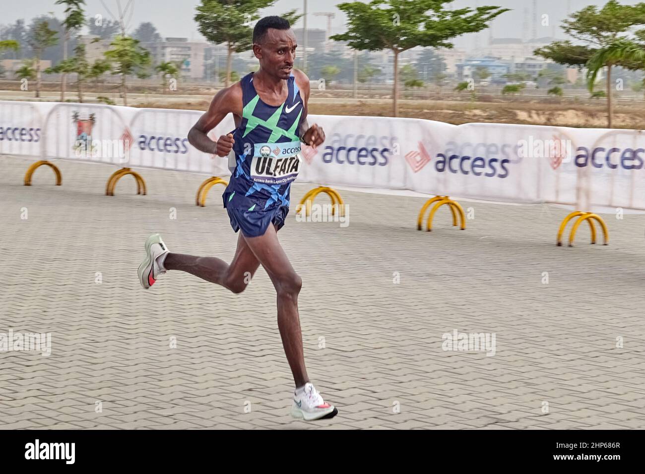 Athletes compete in the Access Bank Lagos City Marathon, a 42km Silver ...