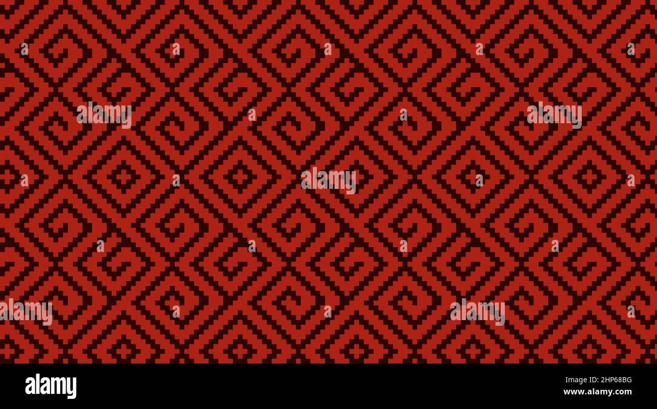 Abstract red wallpaper with african seamless patterns Stock Photo - Alamy