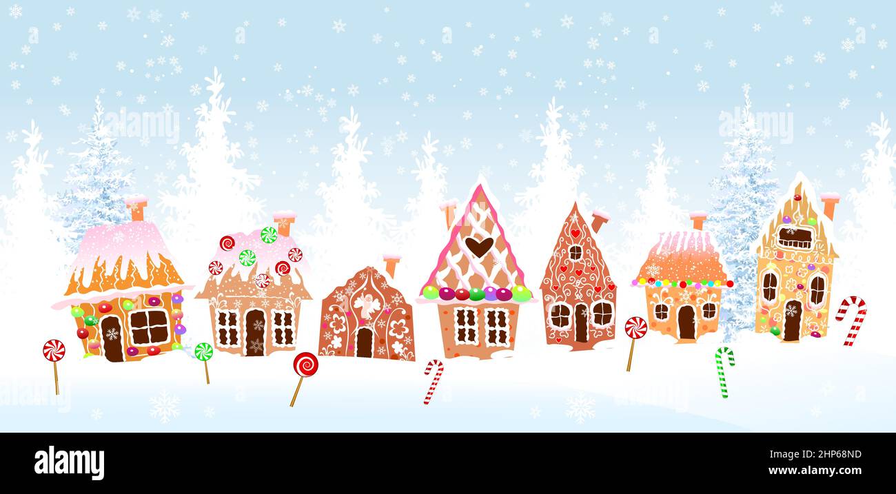 Gingerbread house christmas tree Stock Vector Images - Alamy