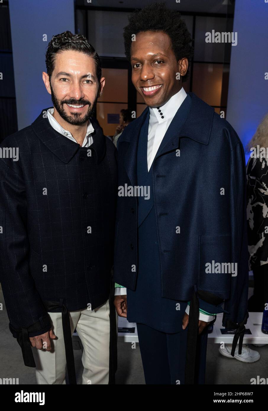 New York, NY - February 17, 2022: Designer Gustavo Moscoso and Carlos ...