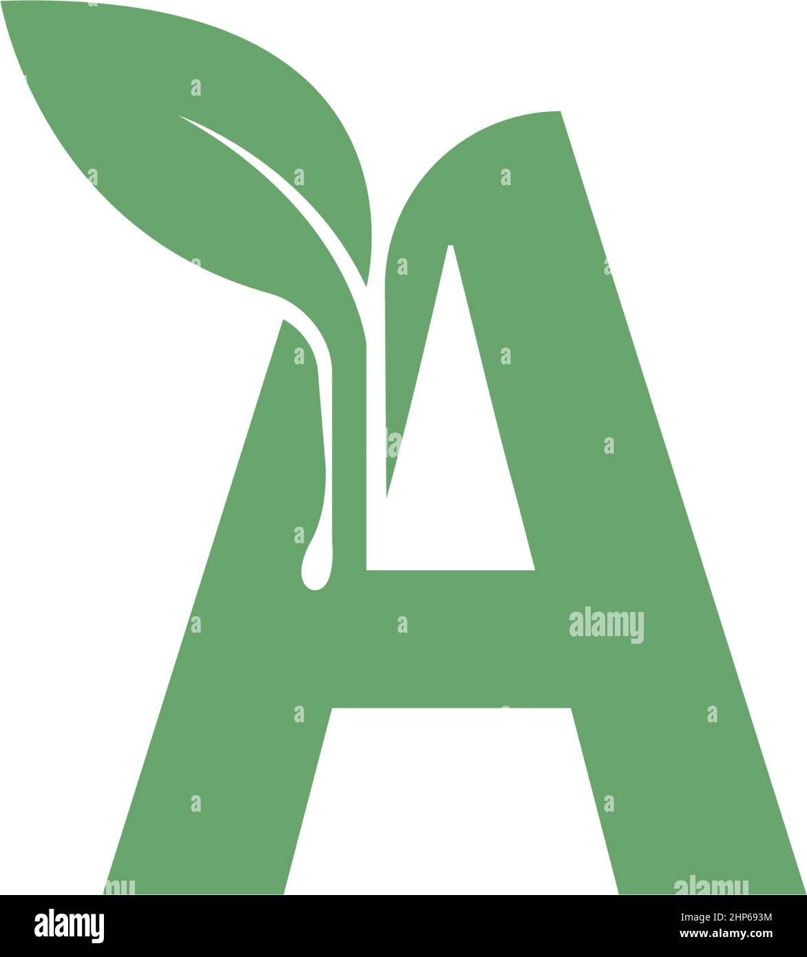 Letter A icon leaf design concept template Stock Vector Image & Art - Alamy