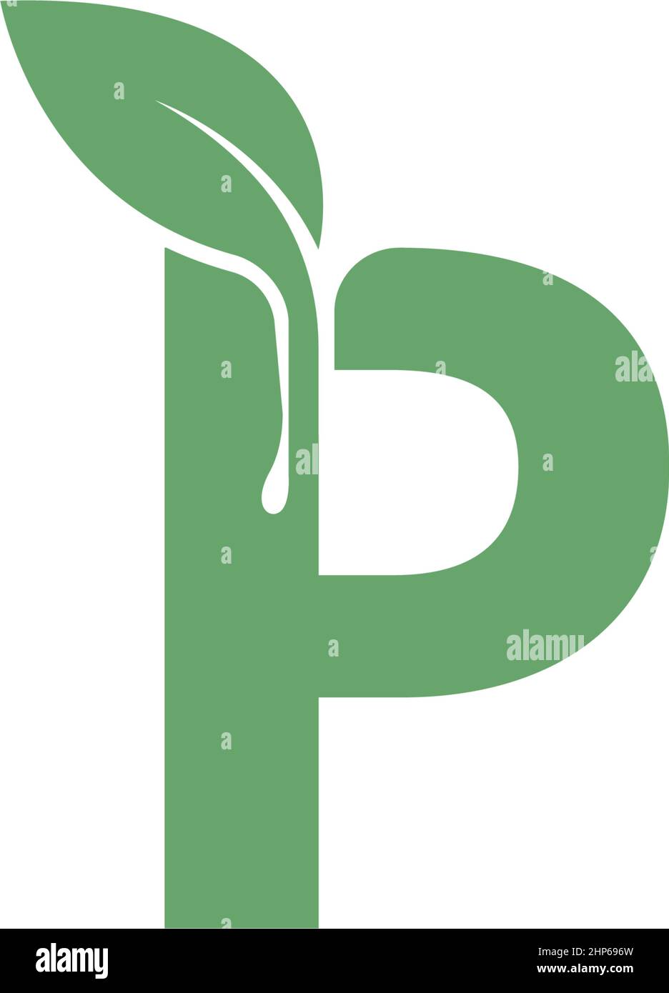 Letter P icon leaf design concept template Stock Vector Image & Art - Alamy