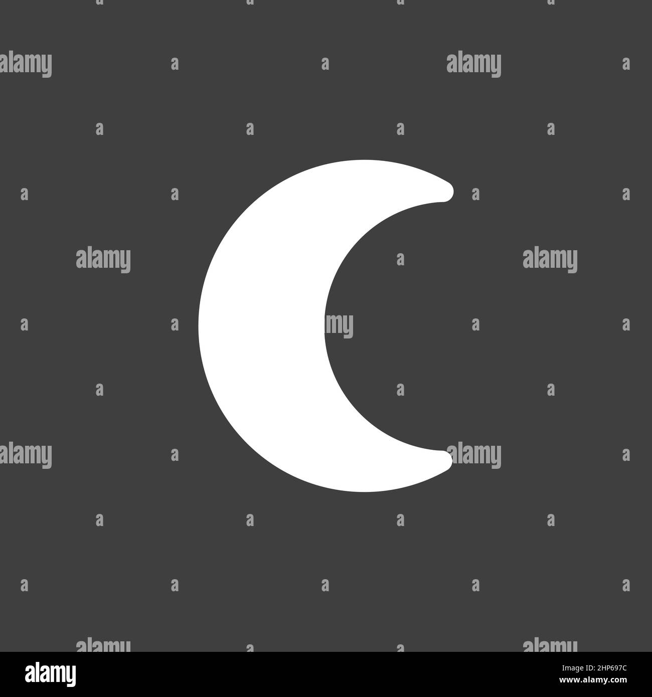 Young Moon vector flat icon on dark background. Weather sign Stock ...