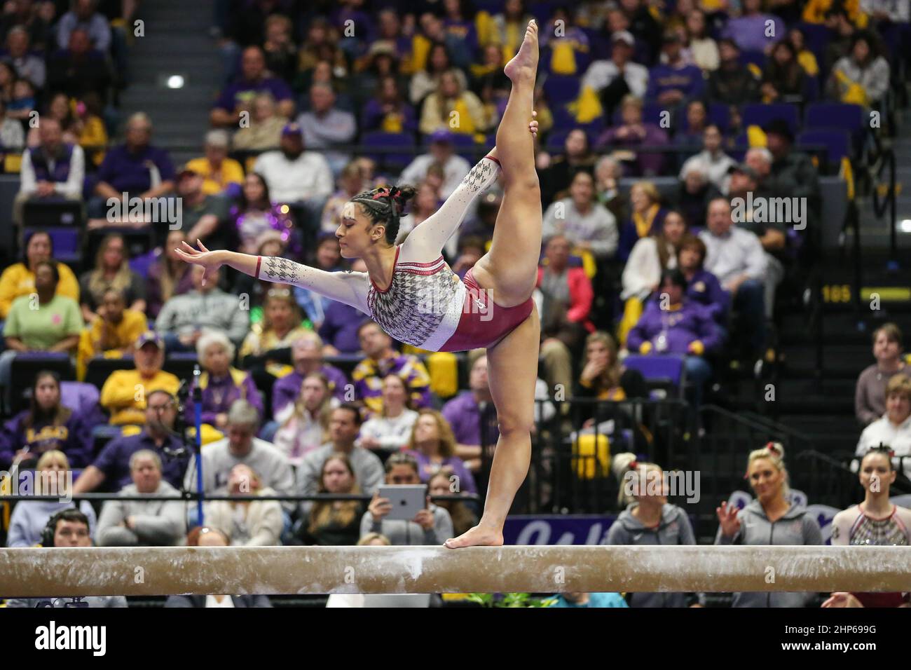 Baton Rouge, LA, USA. 18th Feb, 2022. Alabama's Luisa Blanco performs ...