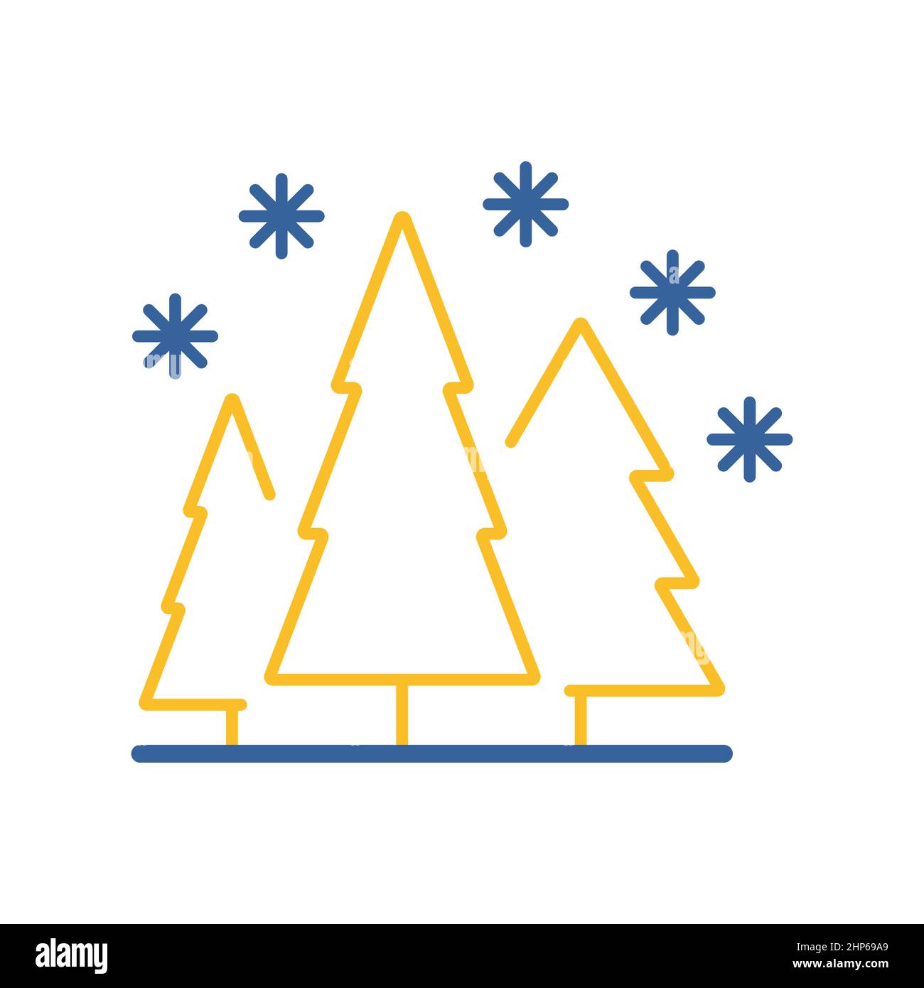 Snow forest vector icon. Winter sign Stock Vector Image & Art - Alamy