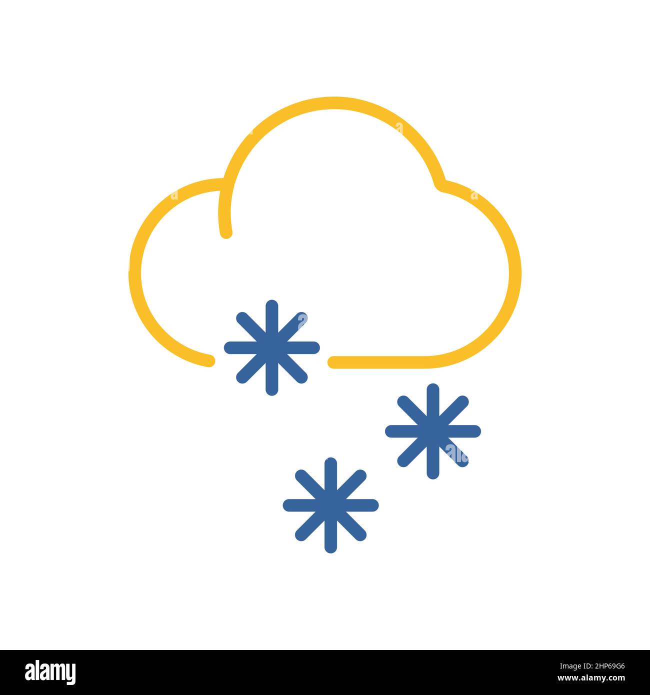 Snowflake cloud icon outline Cut Out Stock Images & Pictures - Alamy