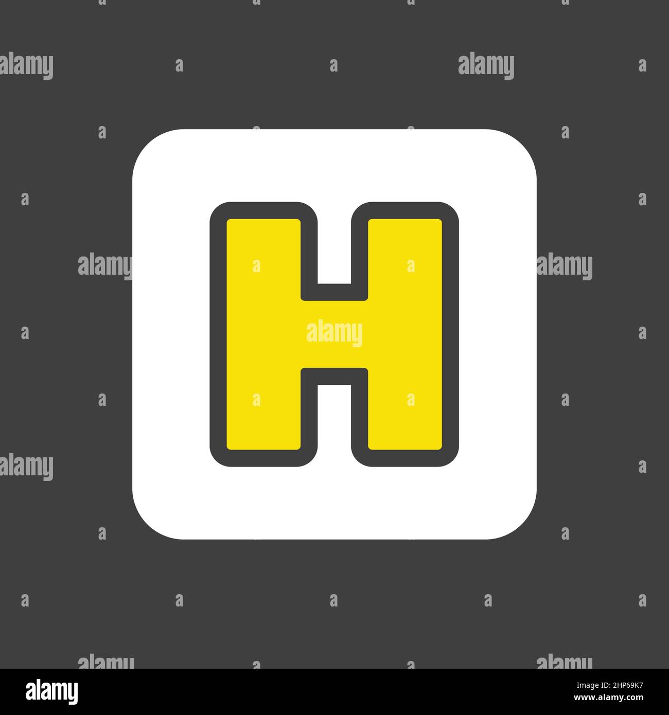 Hospital vector icon on dark background. Medical sign Stock Vector ...