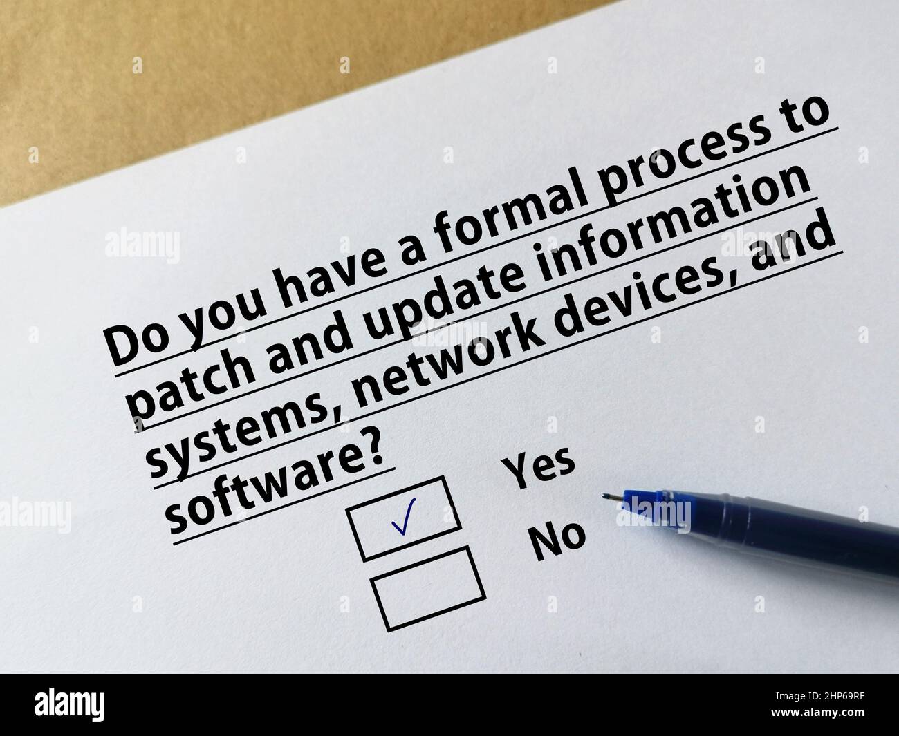 One person is answering question about cybersecurity. The person has a ...