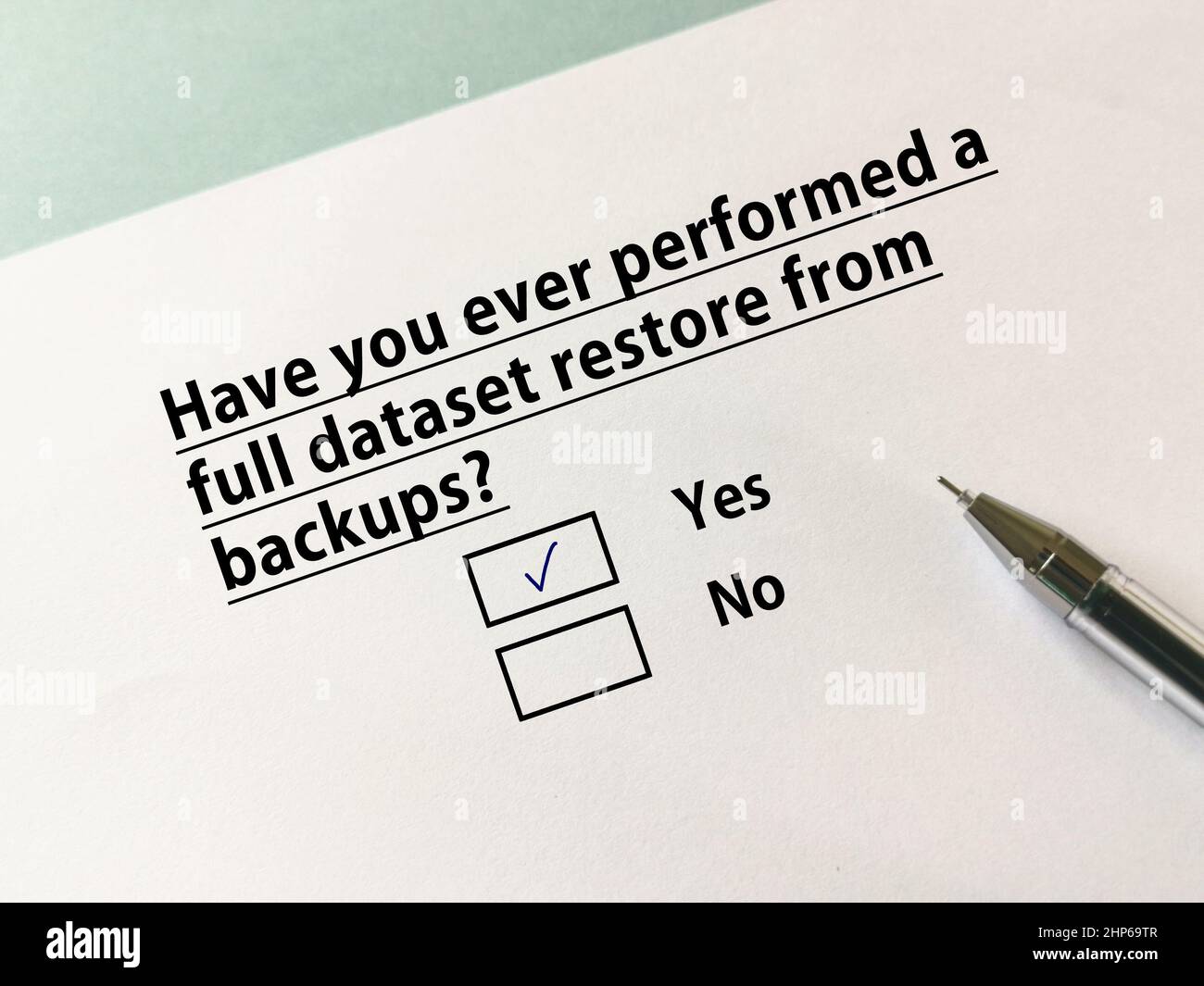 One person is answering question about cybersecurity. The person has ...