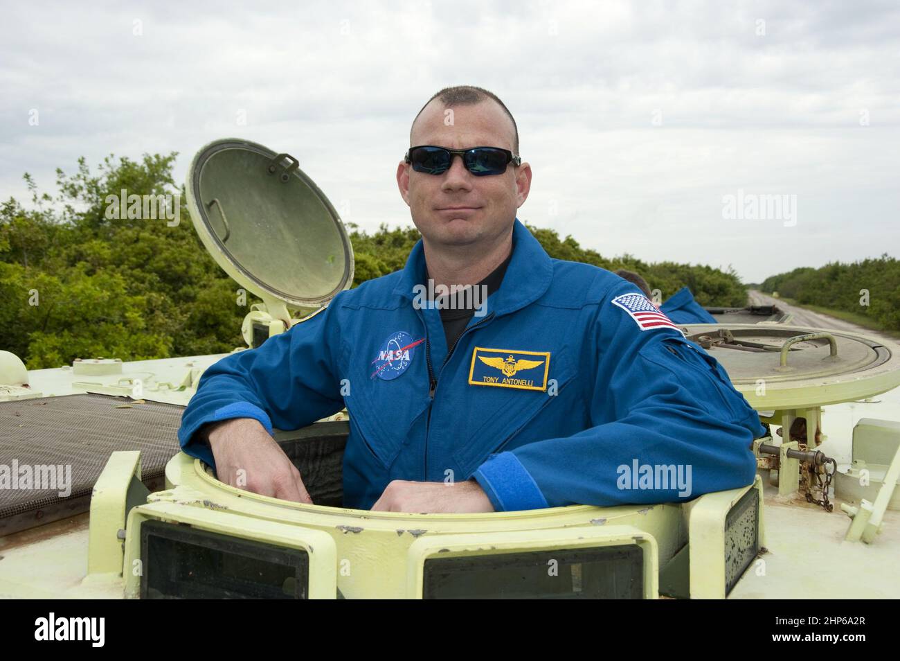 At NASA's Kennedy Space Center in Florida, STS-132 Pilot Tony Antonelli ...