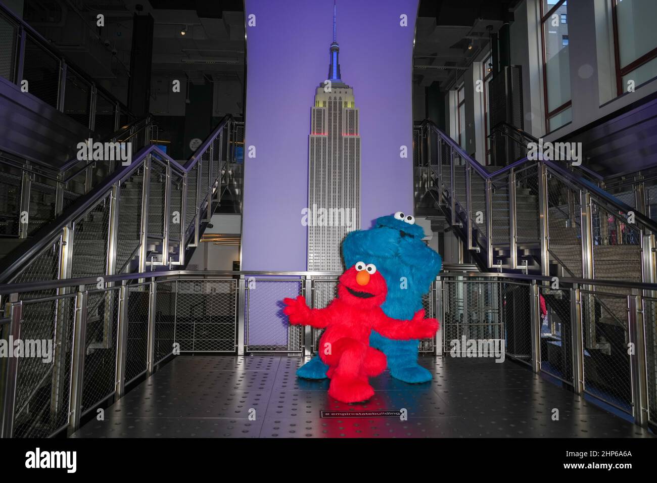 Sesame Street Elmo and Cookie Monster visit the Empire State Building ...
