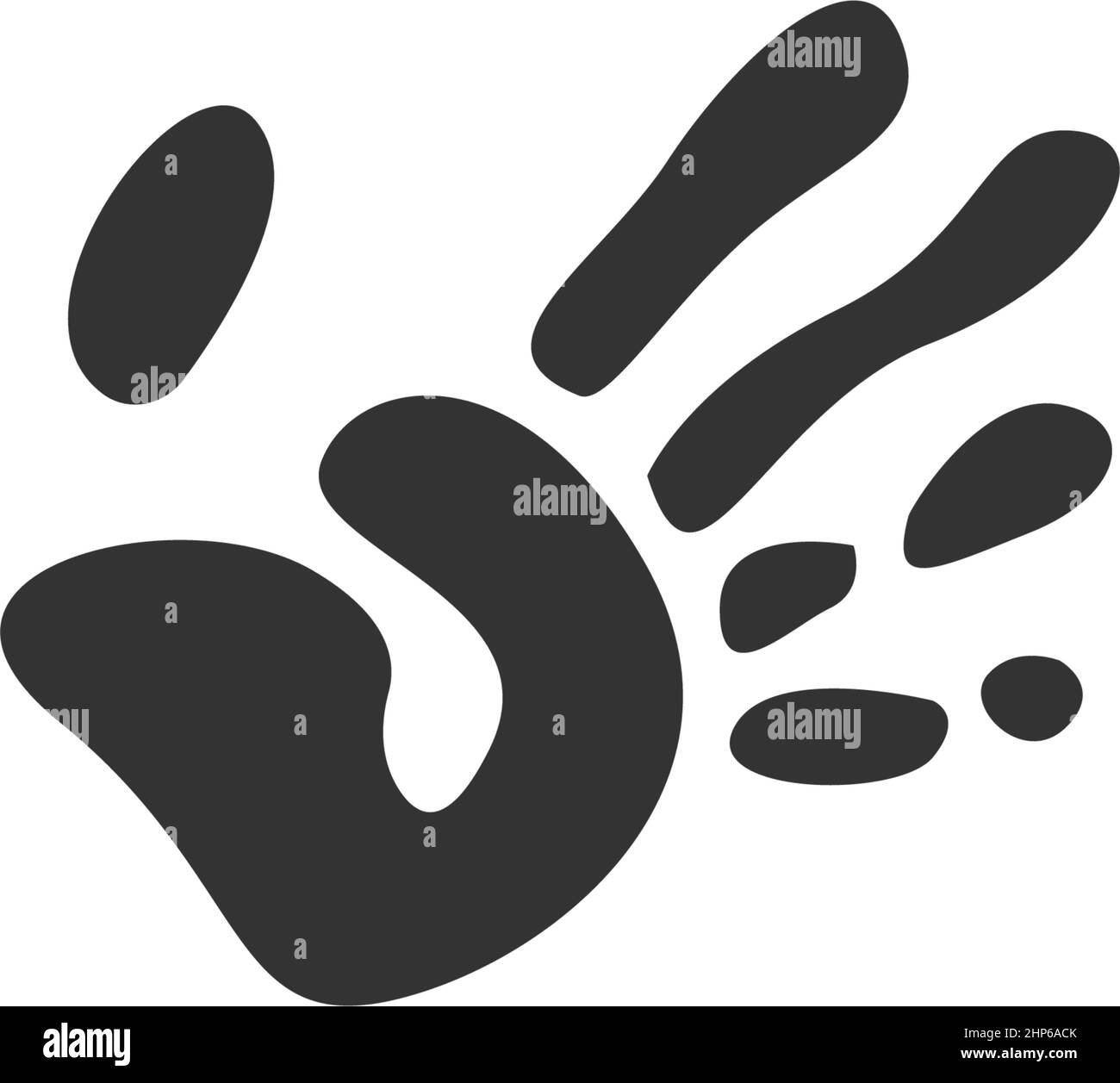 Hand icon logo flat design template Stock Vector Image & Art - Alamy