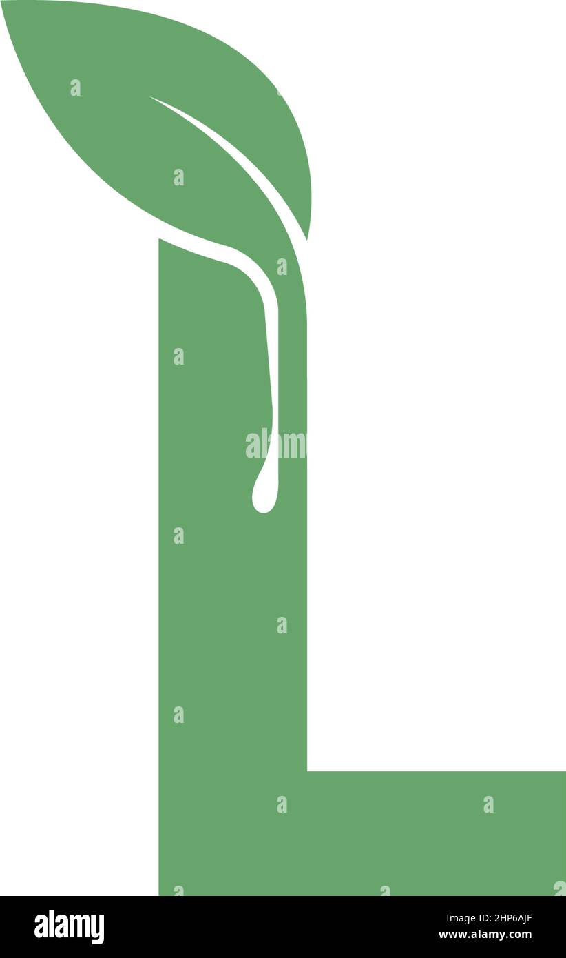 Letter L icon leaf design concept template Stock Vector Image & Art - Alamy