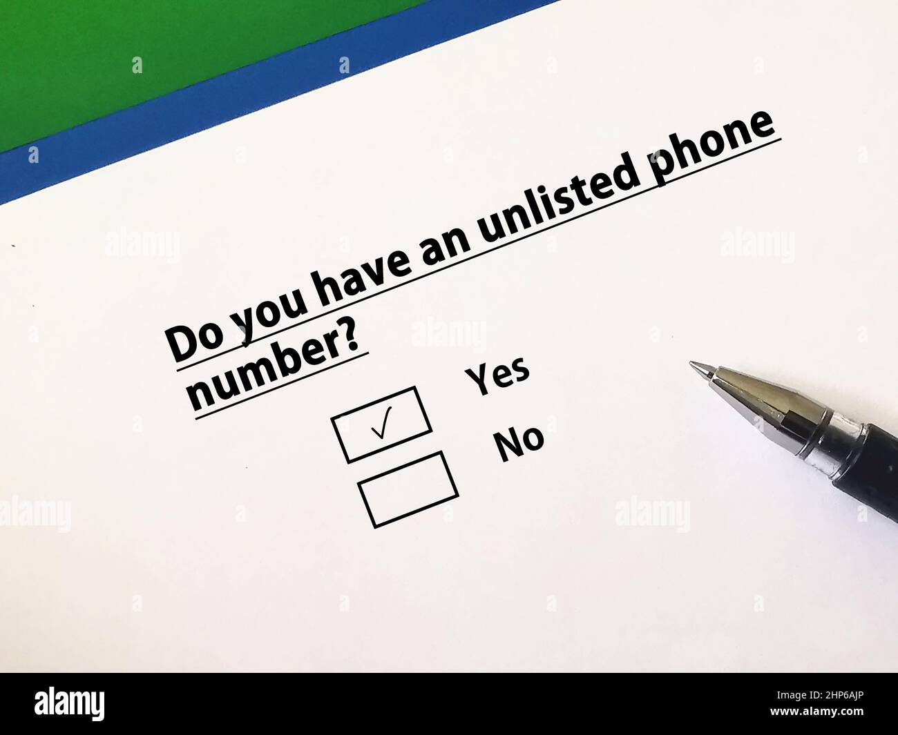 Unlisted number hi-res stock photography and images - Alamy