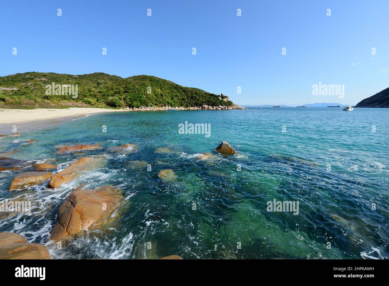 Sham Wan beach and bay, Lamma island, Hong Kong Stock Photo - Alamy