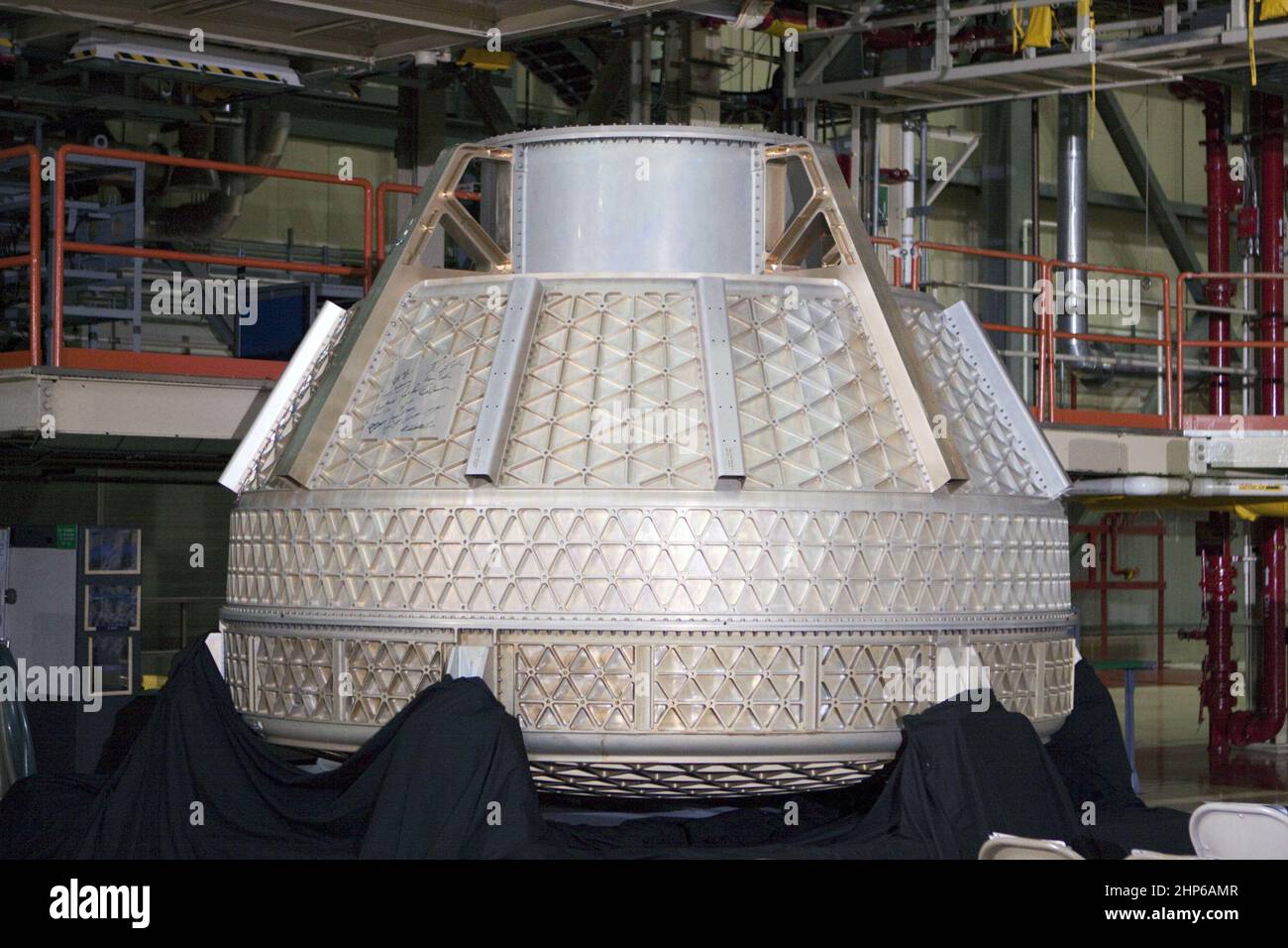 In the Orbiter Processing Facility-3 (OPF-3) at NASA's Kennedy Space ...