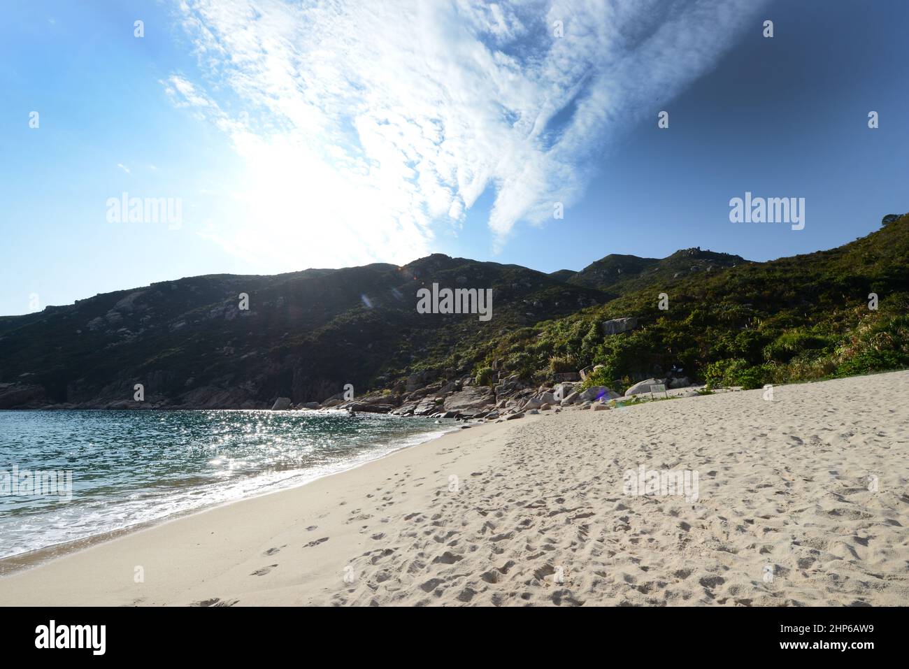 Sham Wan beach and bay, Lamma island, Hong Kong Stock Photo - Alamy