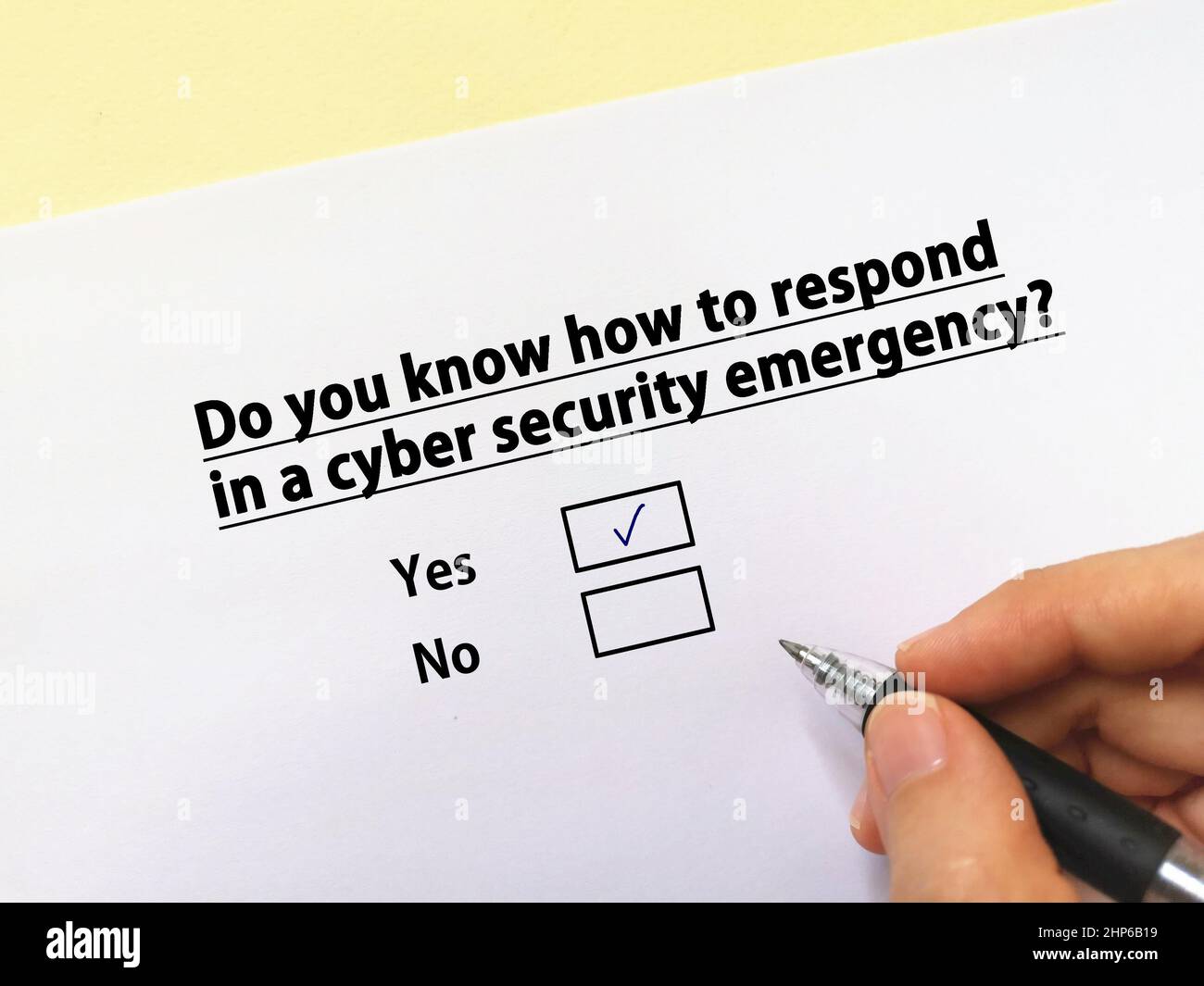 One person is answering question about cybersecurity. The person knows ...