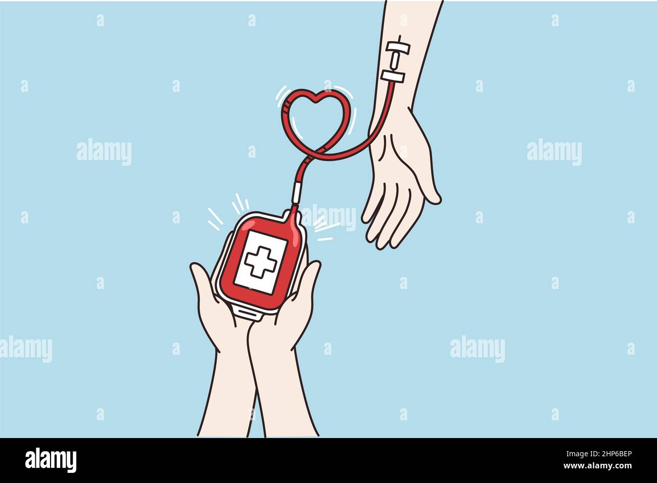 Blood heart bag Stock Vector Images - Alamy