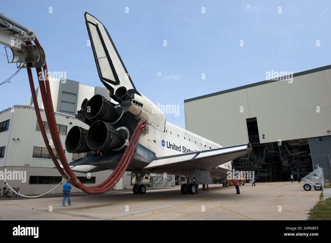 Towing Space Shuttle Atlantis