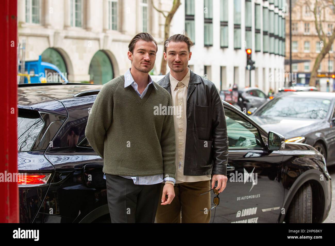 London, UK. 18th Feb, 2022. Twins, Brett Staniland (L) and Scott ...