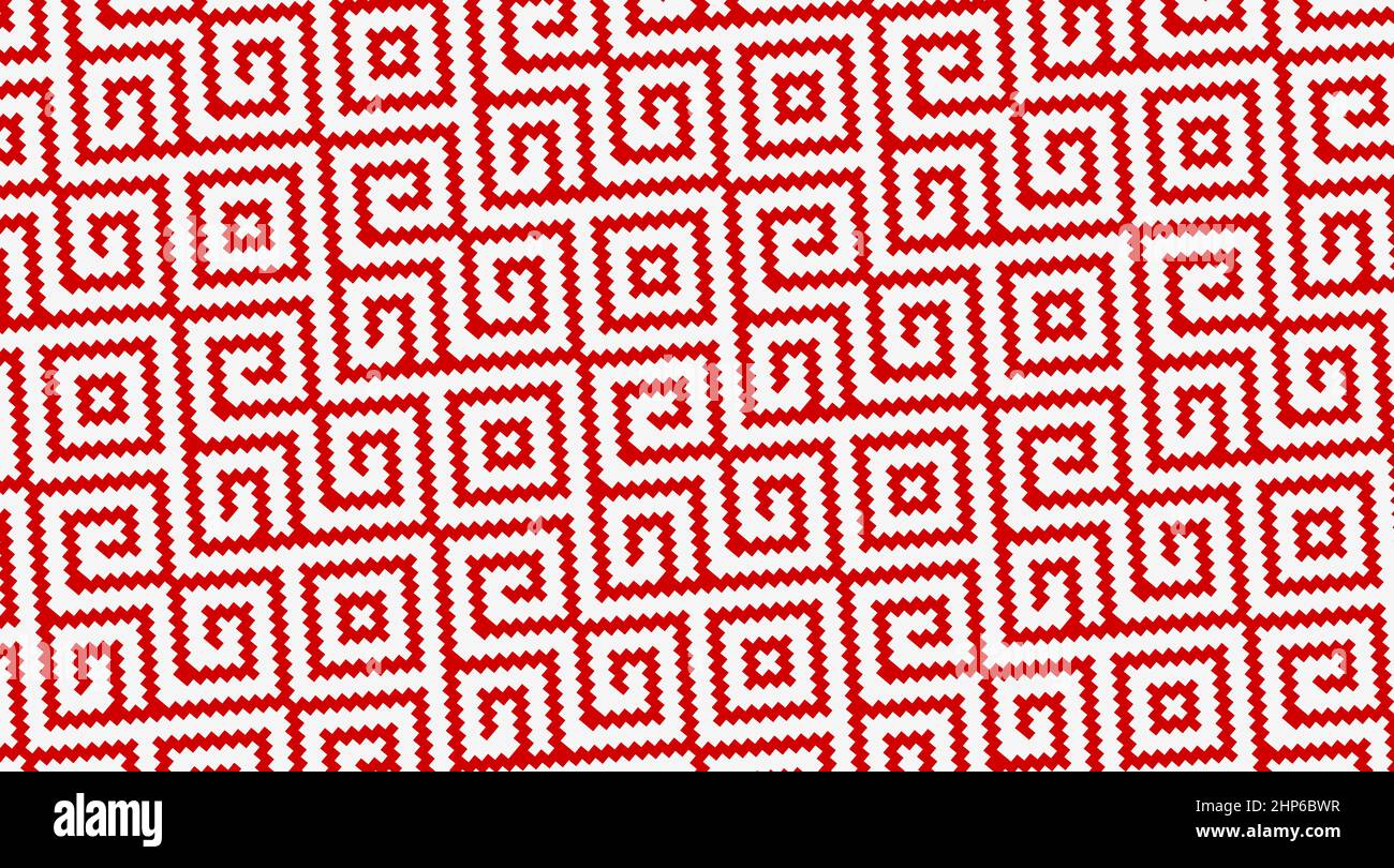 3D illustration of a red African pattern Stock Photo - Alamy