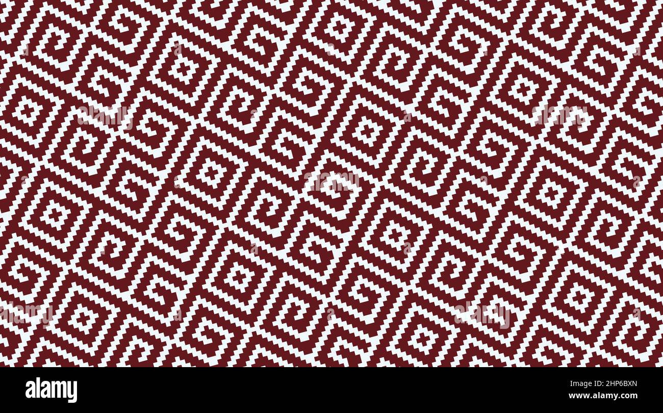 3D illustration of a red African pattern Stock Photo - Alamy