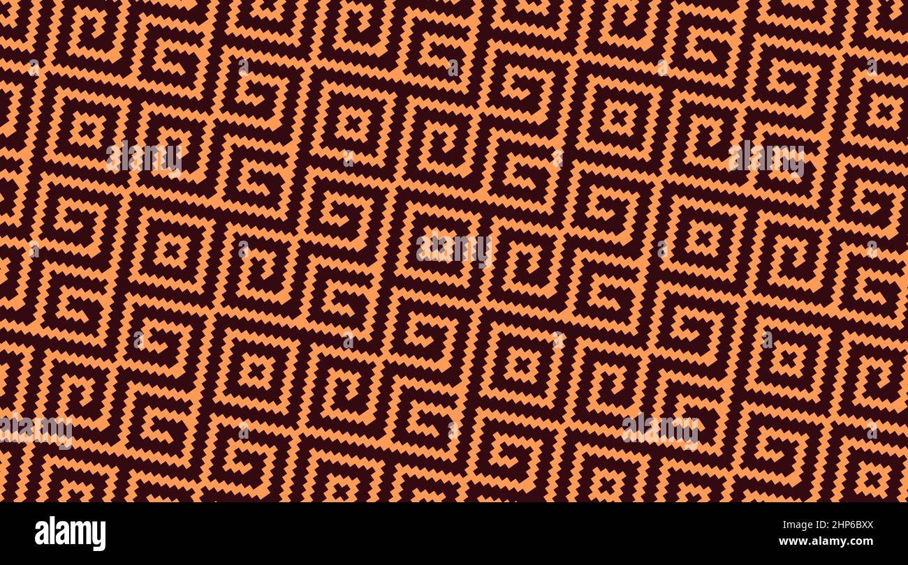 3D illustration of a red African pattern Stock Photo - Alamy