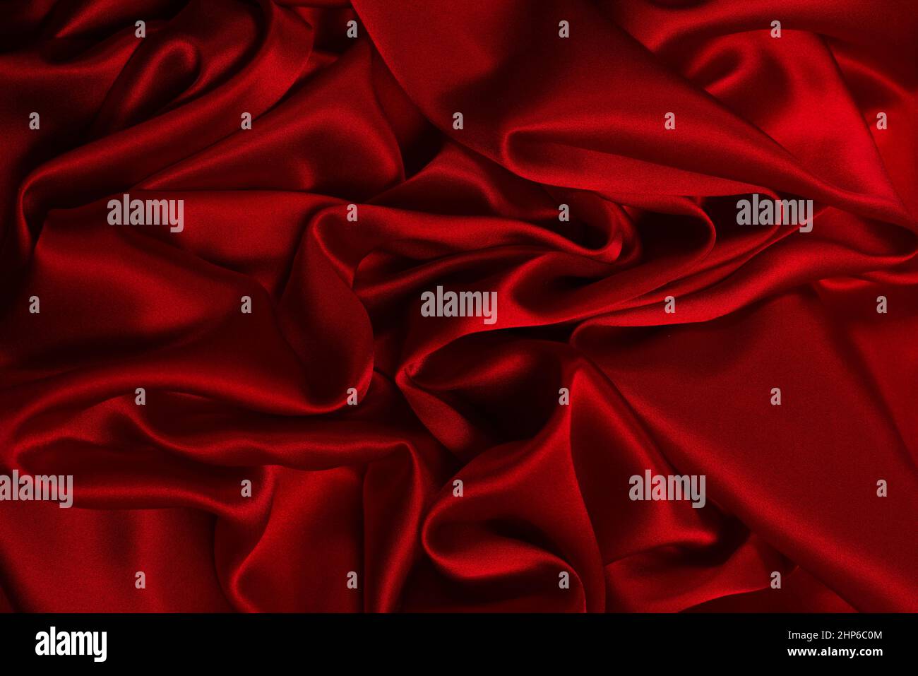 Rich and luxury red silk fabric texture background. Top view Stock ...