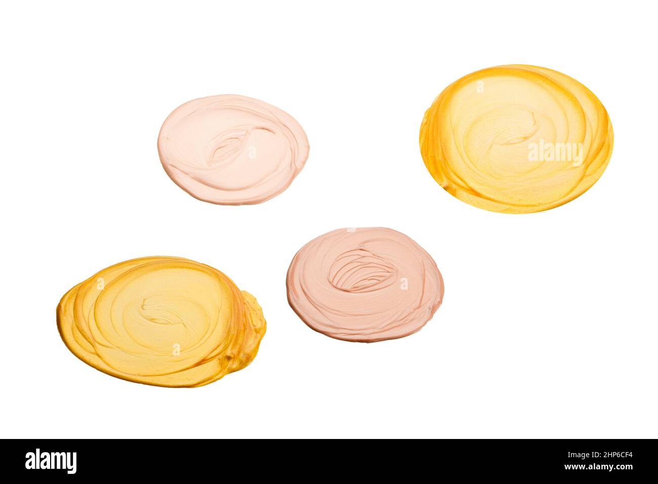 Liquid body and face highlighter isolated on white background. Golden ...