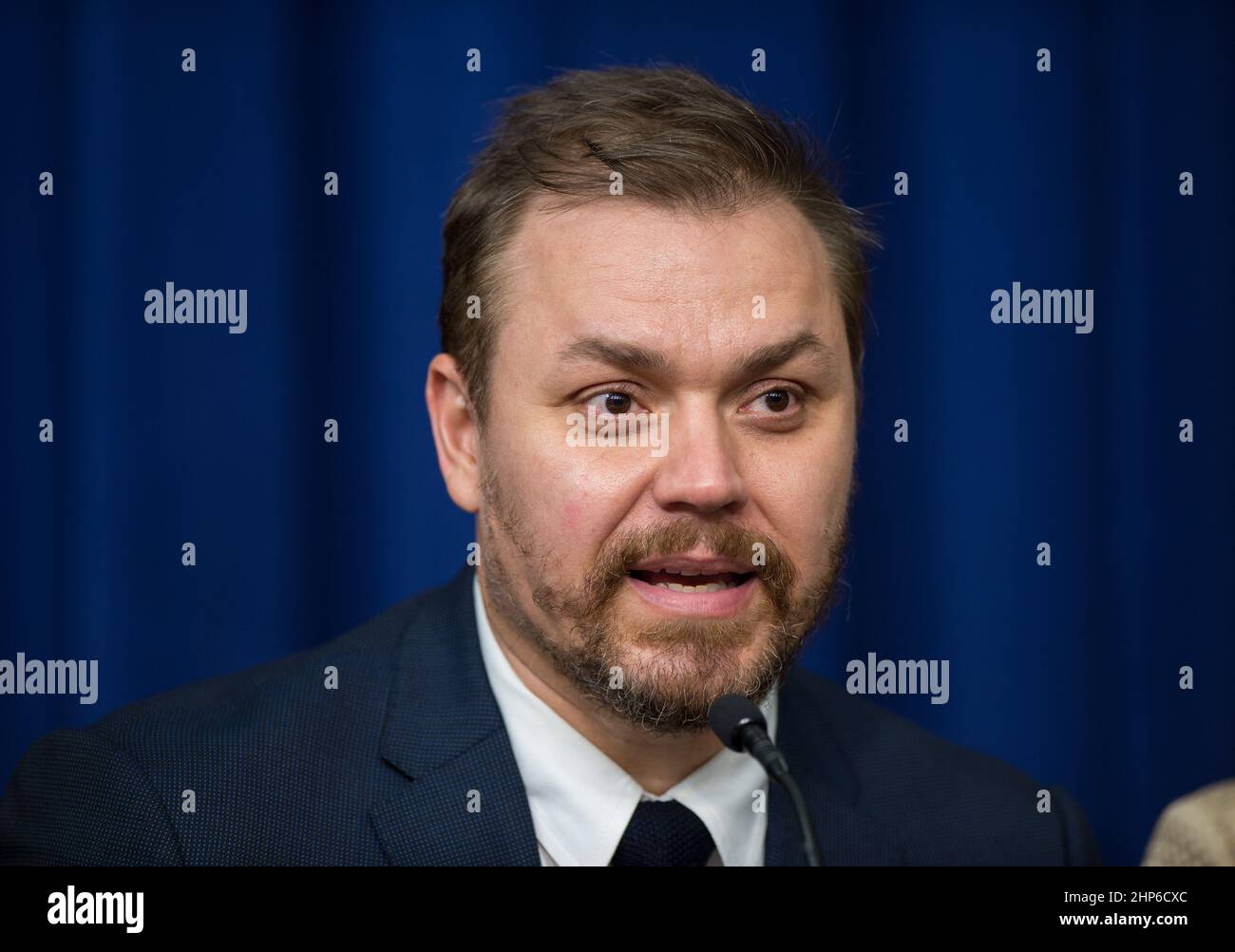 Director Theodore Melfi speaks on a panel after a screening of the film ...
