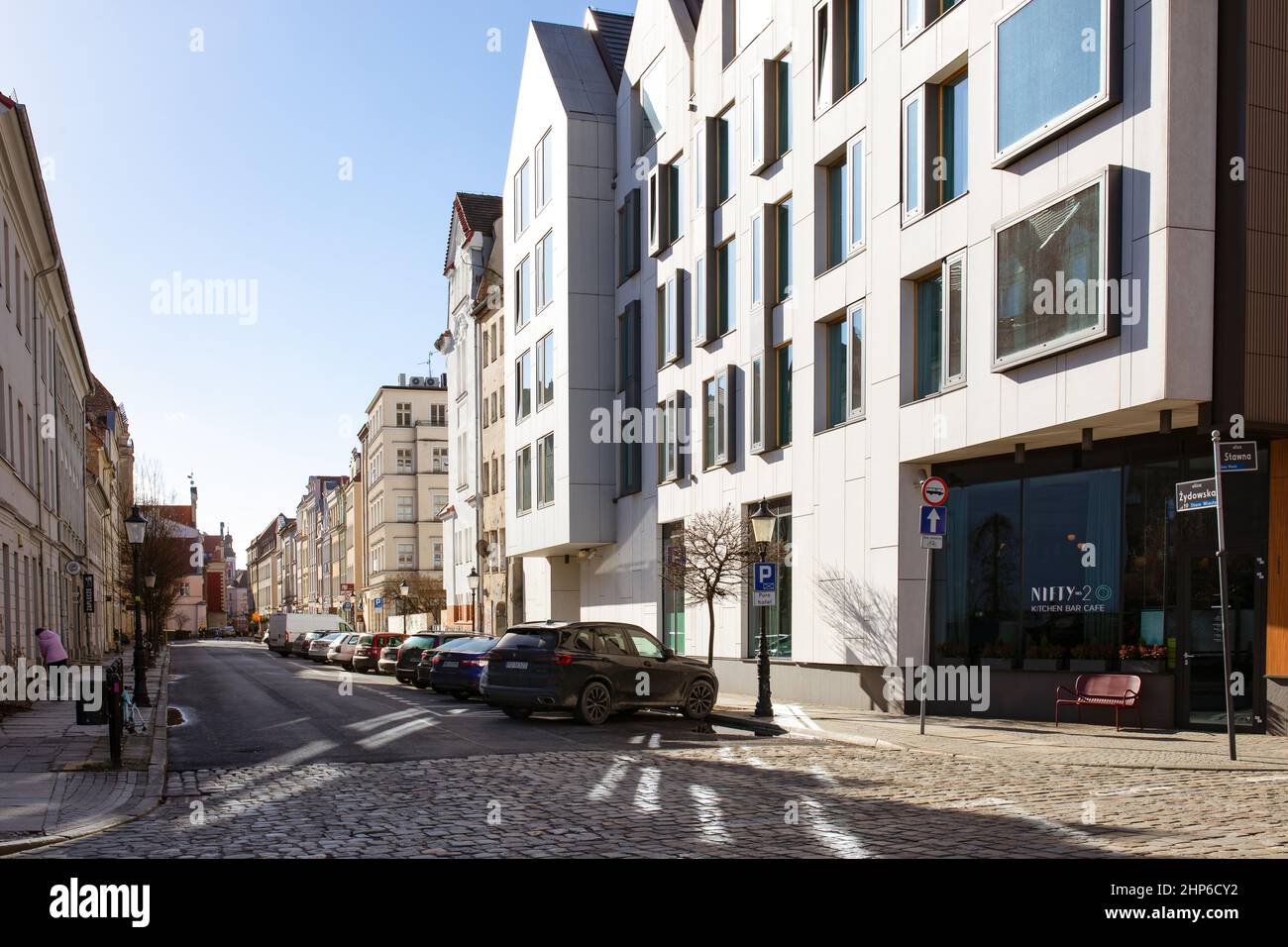 Landmarks Poznań, old architecture of the city centre, tenements ...
