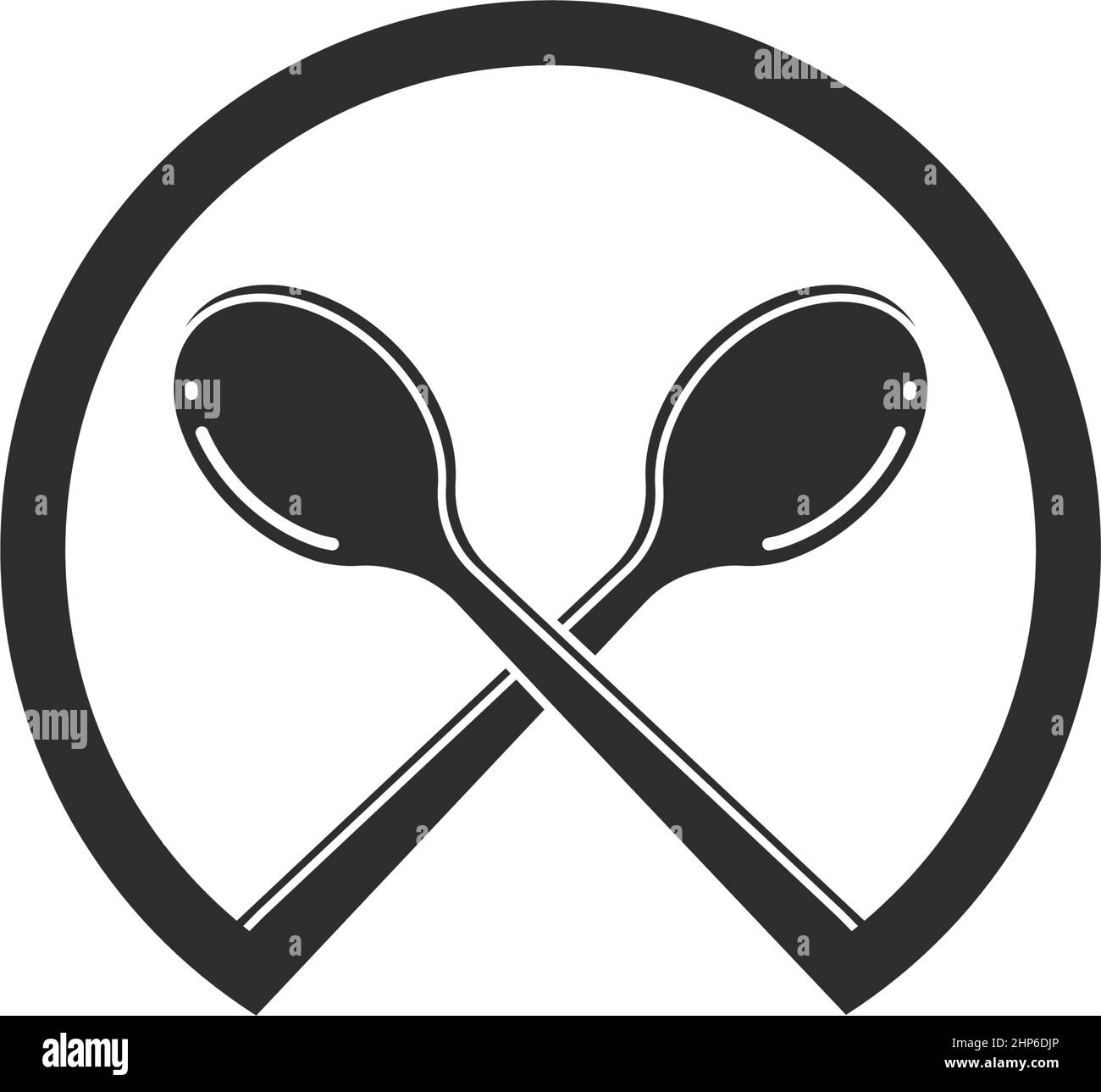 Restaurant logo design fork spoon Stock Vector Images - Alamy