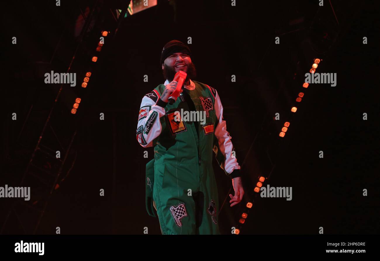 Farruko performs during the "LA 167" Tour held at the Prudential Center ...