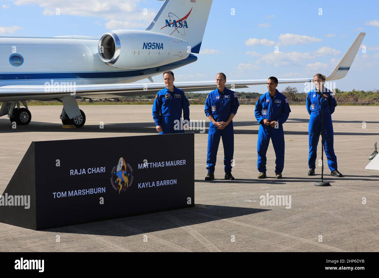 Crew members for NASA’s SpaceX Crew-3 mission to the International Space Station arrive at ...