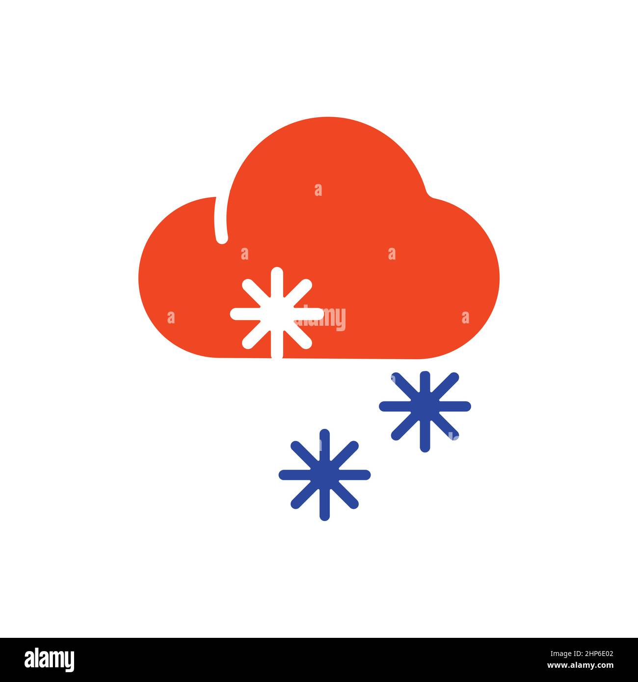 Snowflake cloud icon outline Cut Out Stock Images & Pictures - Alamy