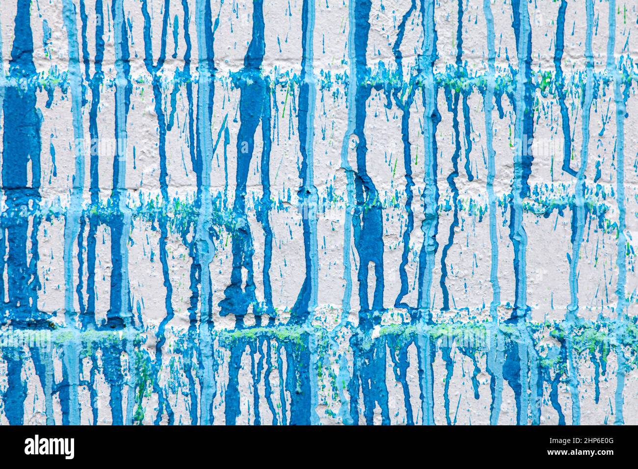 Brick Wall Paint Drip Wallpaper