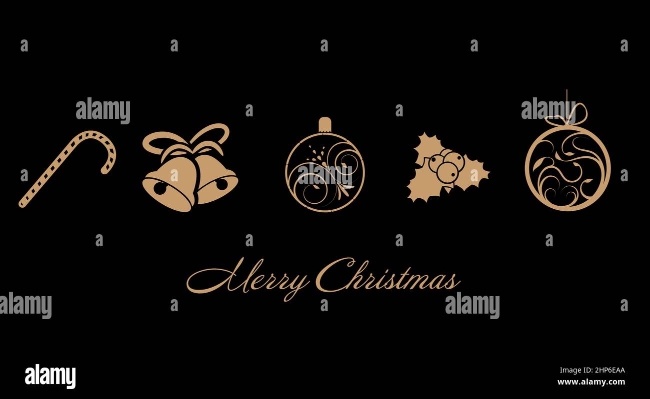 Christmas bright background golden Stock Vector Images - Alamy
