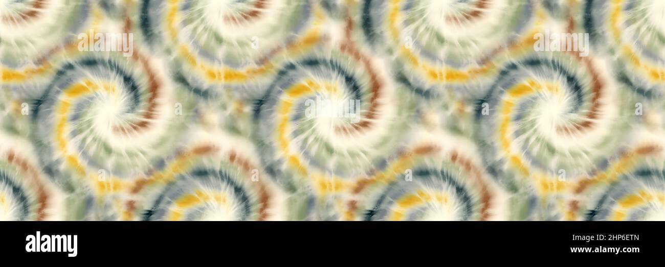 Seamless funky 1970s tie dye border motif pattern for surface design ...