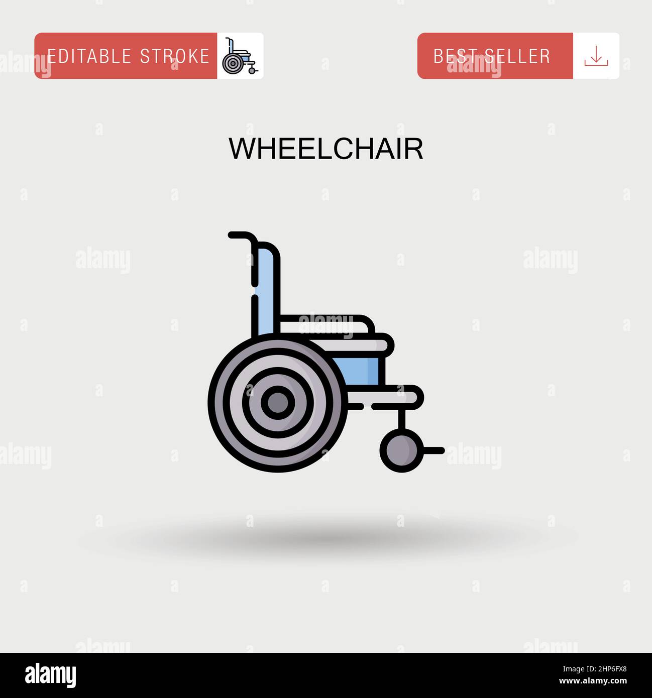 Wheelchair Simple vector icon Stock Vector Image & Art - Alamy