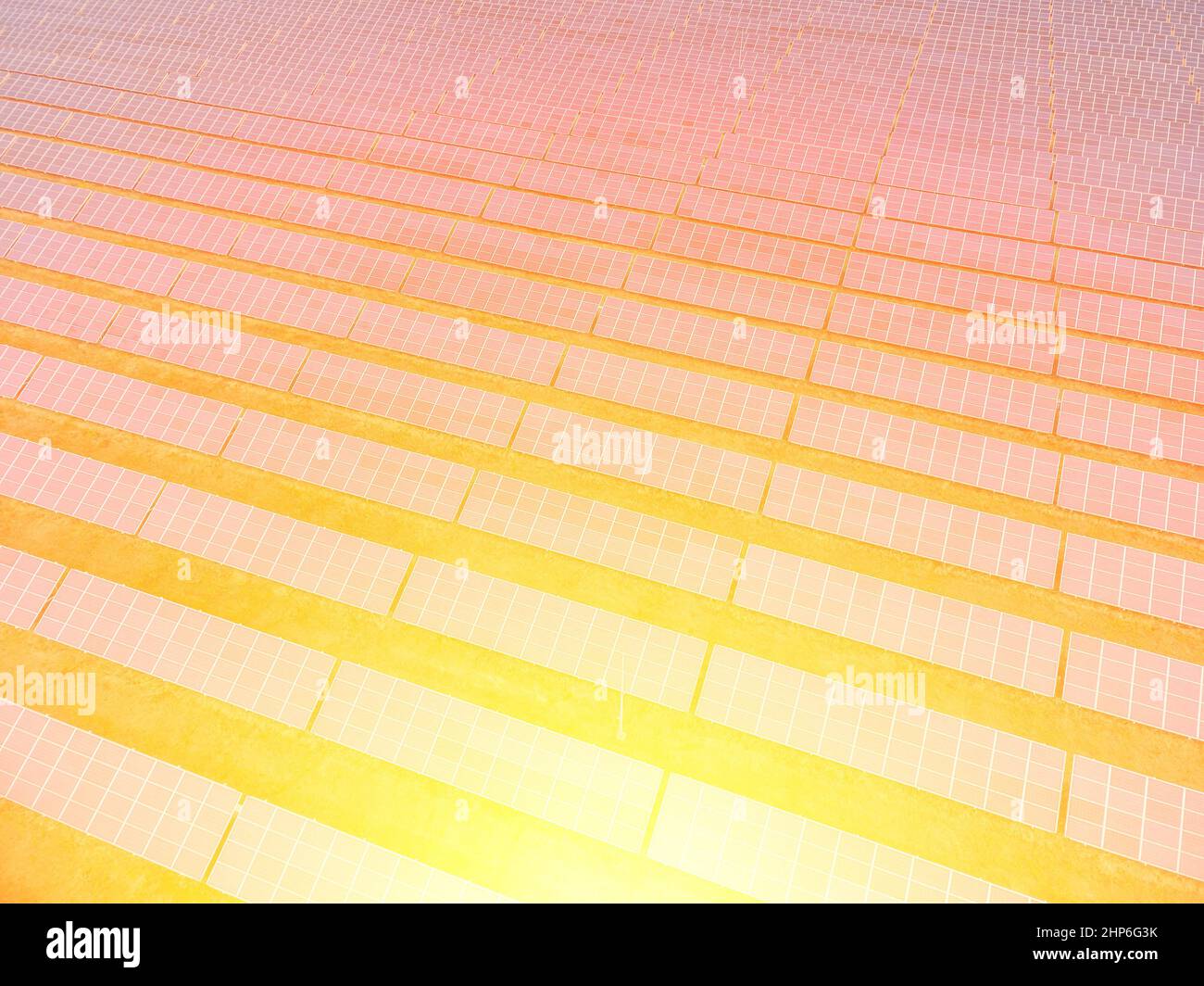 Aerial top view of a solar panels power plant. Photovoltaic solar ...