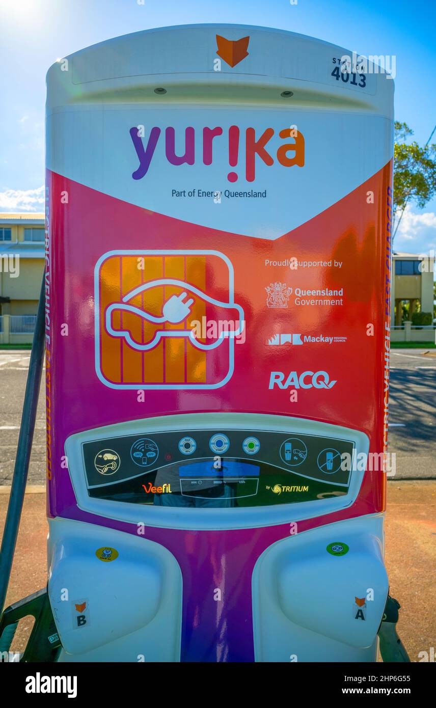 Yurika Electric Charging Station at Mackay city, north queensland ...